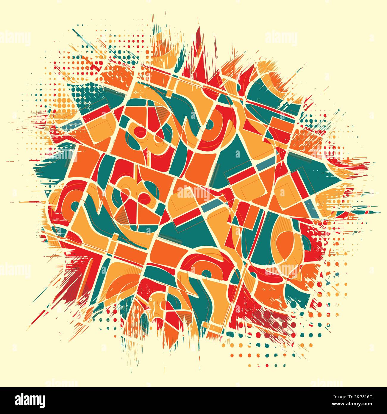 Abstract splash grunge colorful wallpaper Stock Vector Image & Art - Alamy