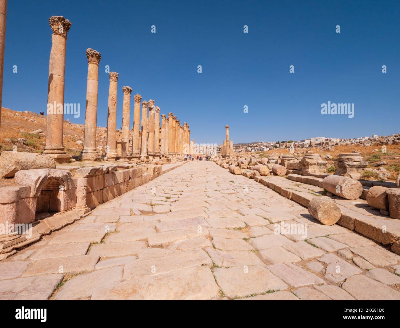 Scenic view of ruins of old city, details of famous historical ...