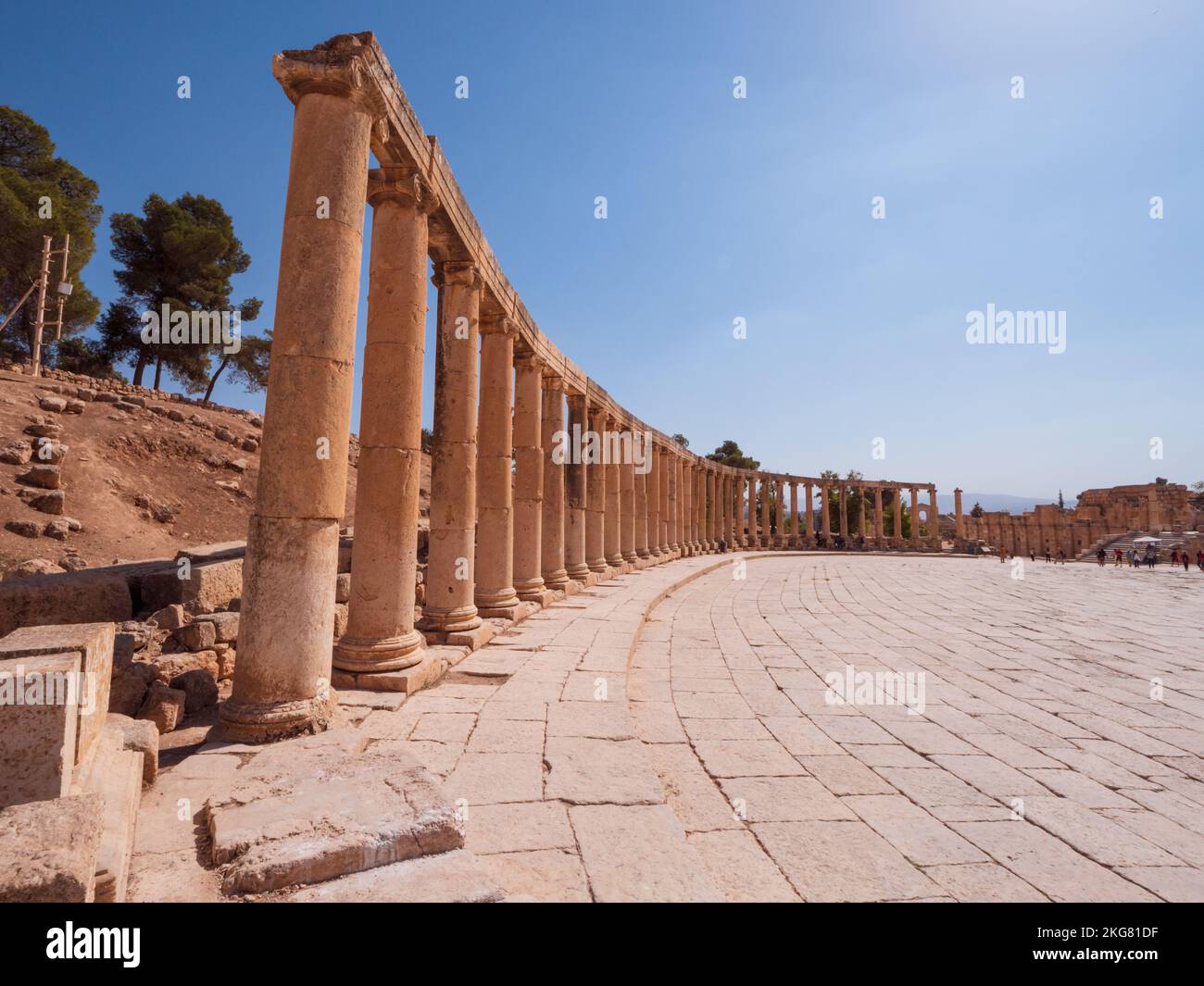 Scenic aerial view of ruins of old city, details of famous historical ...