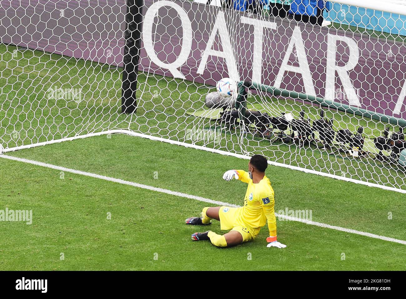 Lusail, Qatar. 22nd Nov, 2022. Mohammed Alowais, goalkeeper of Saudi ...