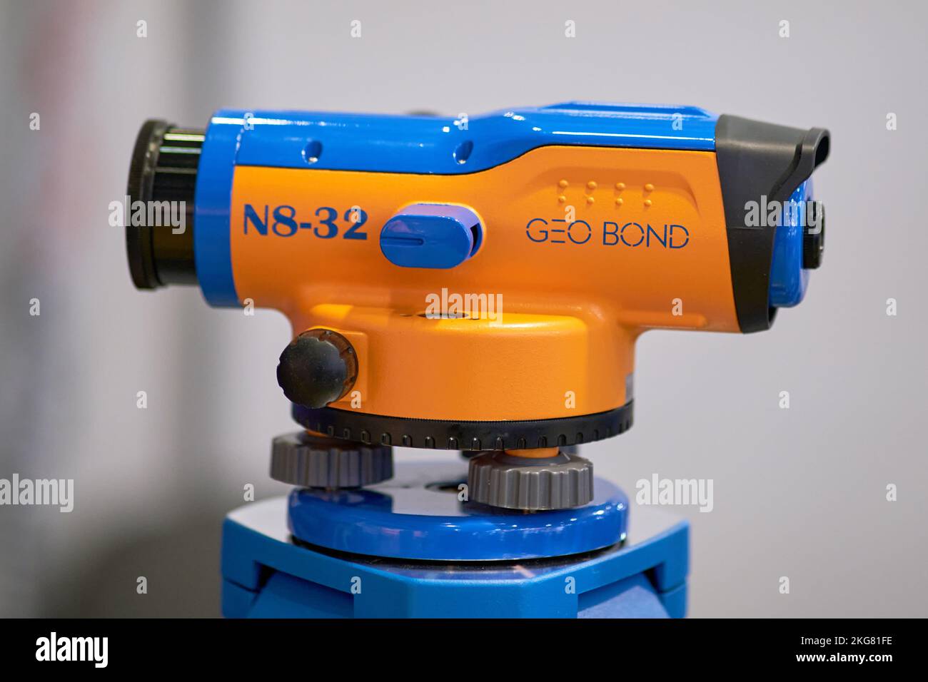 Measuring geodetic instrument for engineering works and topographic survey. Exhibition of ...