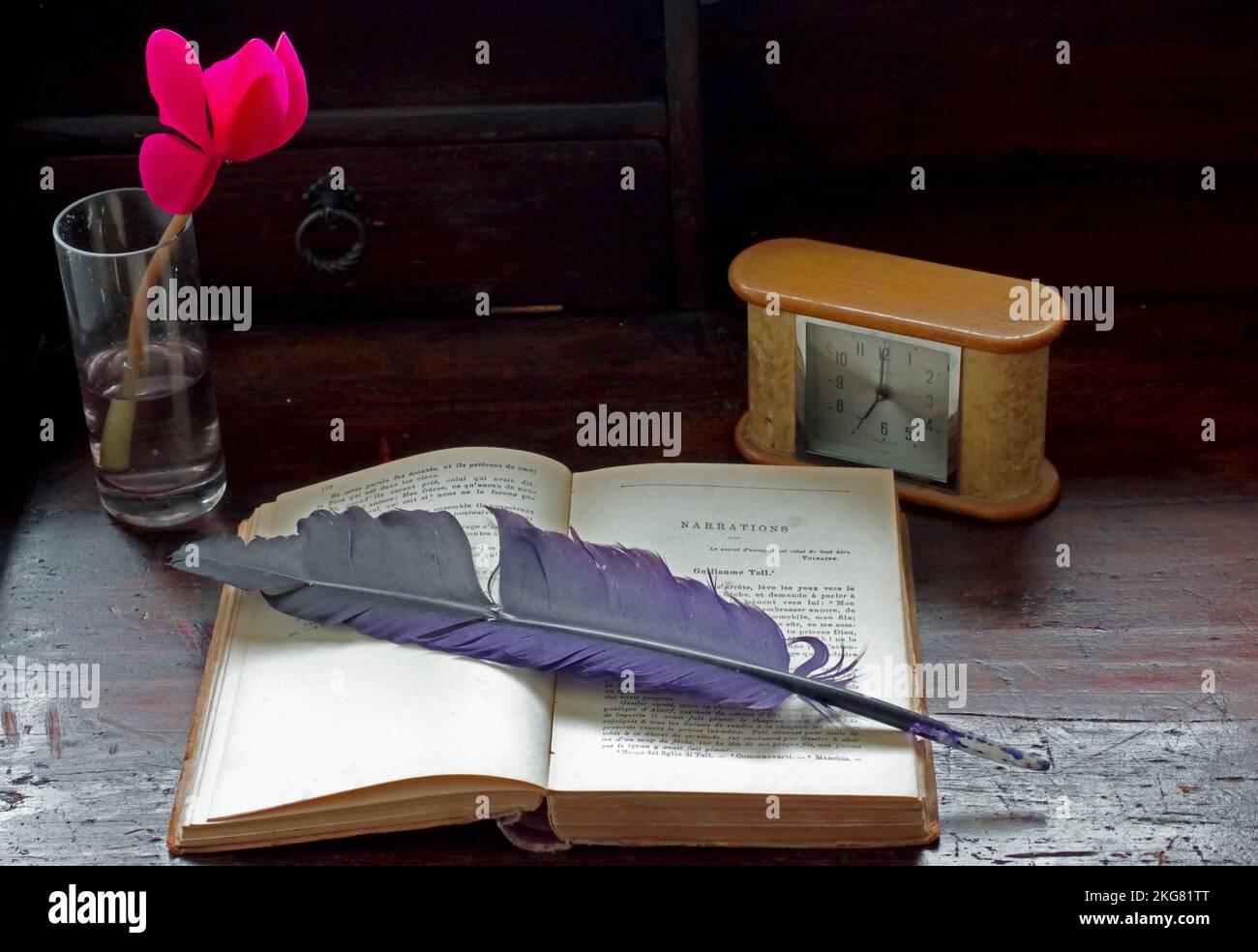 Old writing desk Stock Photo - Alamy
