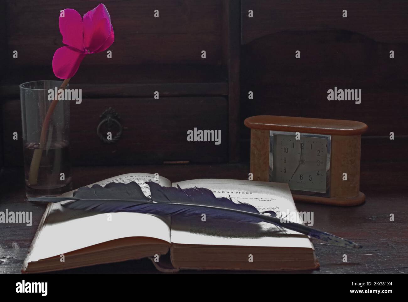 Old writing desk Stock Photo - Alamy