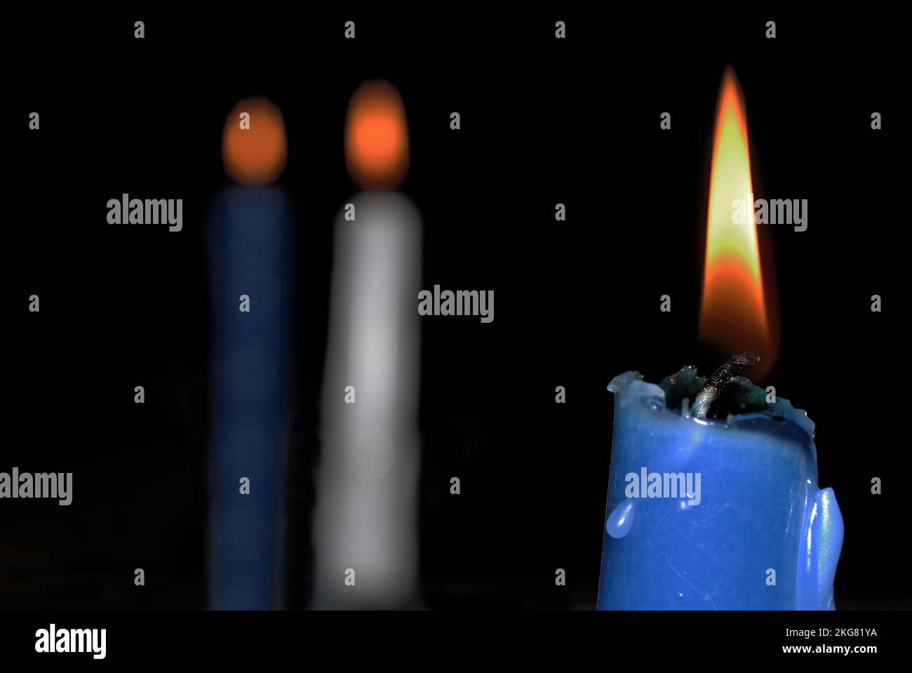 Candle's flame close-up Stock Photo - Alamy