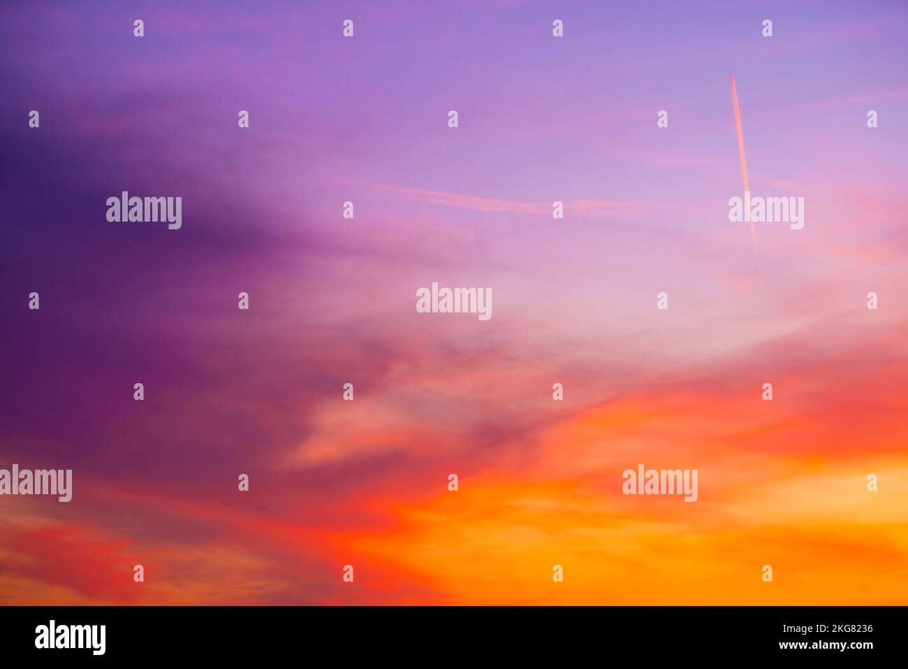 Bright orange and yellow colors sunset sky Stock Photo - Alamy