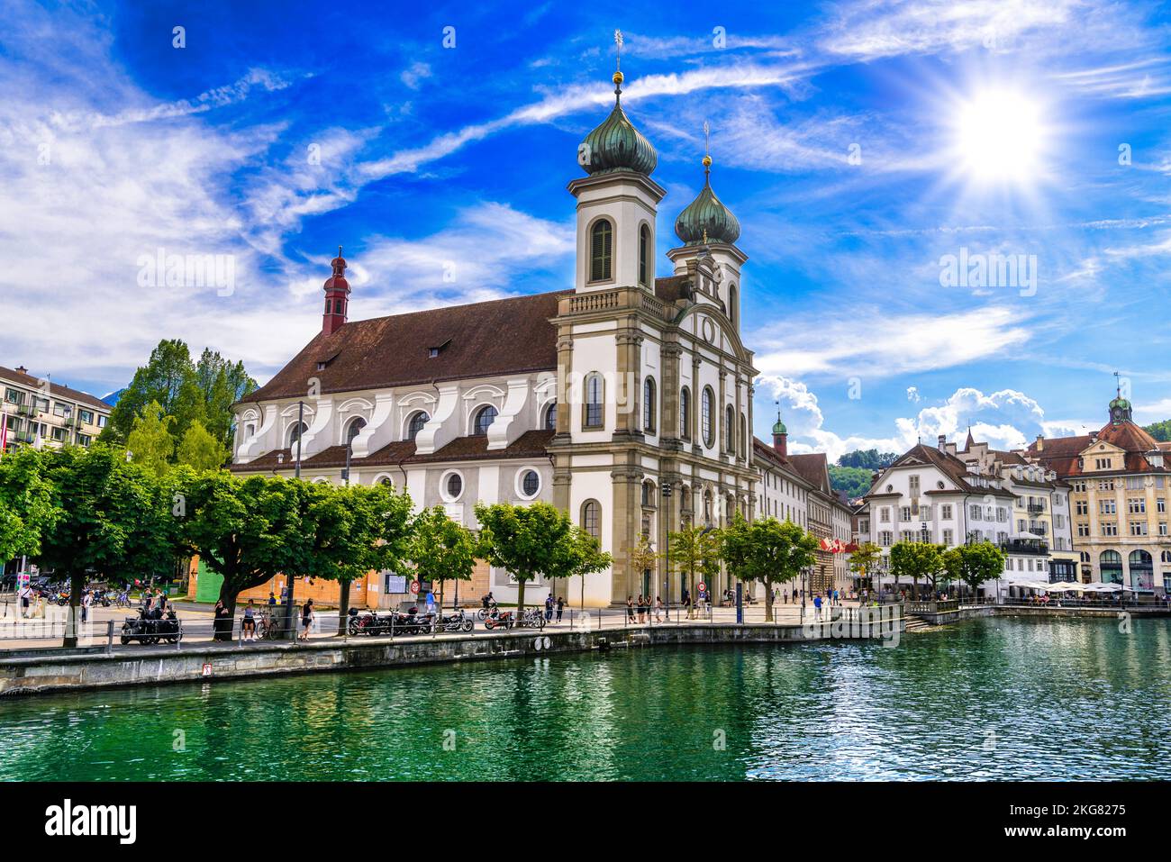 Jesuit Church, Jesuitenkirche in Lucerne, Luzern Switzerland Stock ...