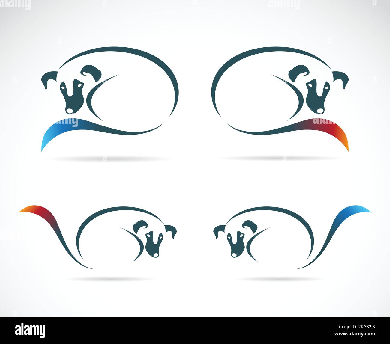 Vector image of dog on white background. Easy editable layered vector ...