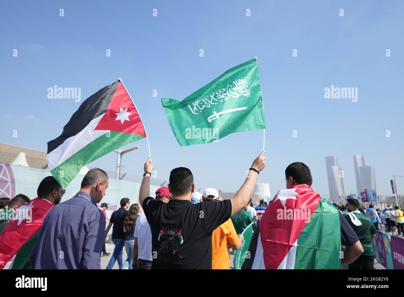 Lusail, Qatar. 22 November, 2022. Fans during the Qatar 2022 World Cup ...