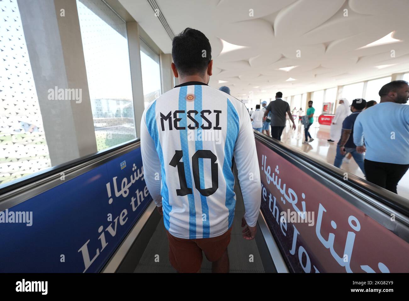 Lusail, Qatar. 22 November, 2022. Fans during the Qatar 2022 World Cup ...