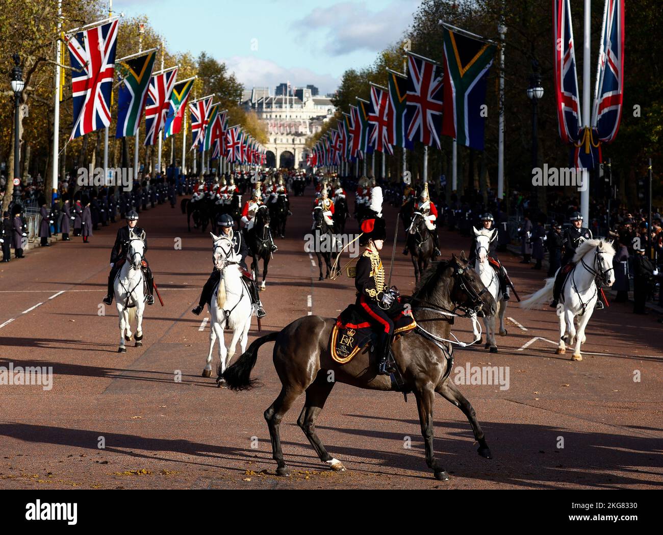 The King's Troop Royal Horse Artillery take part in a procession on The ...