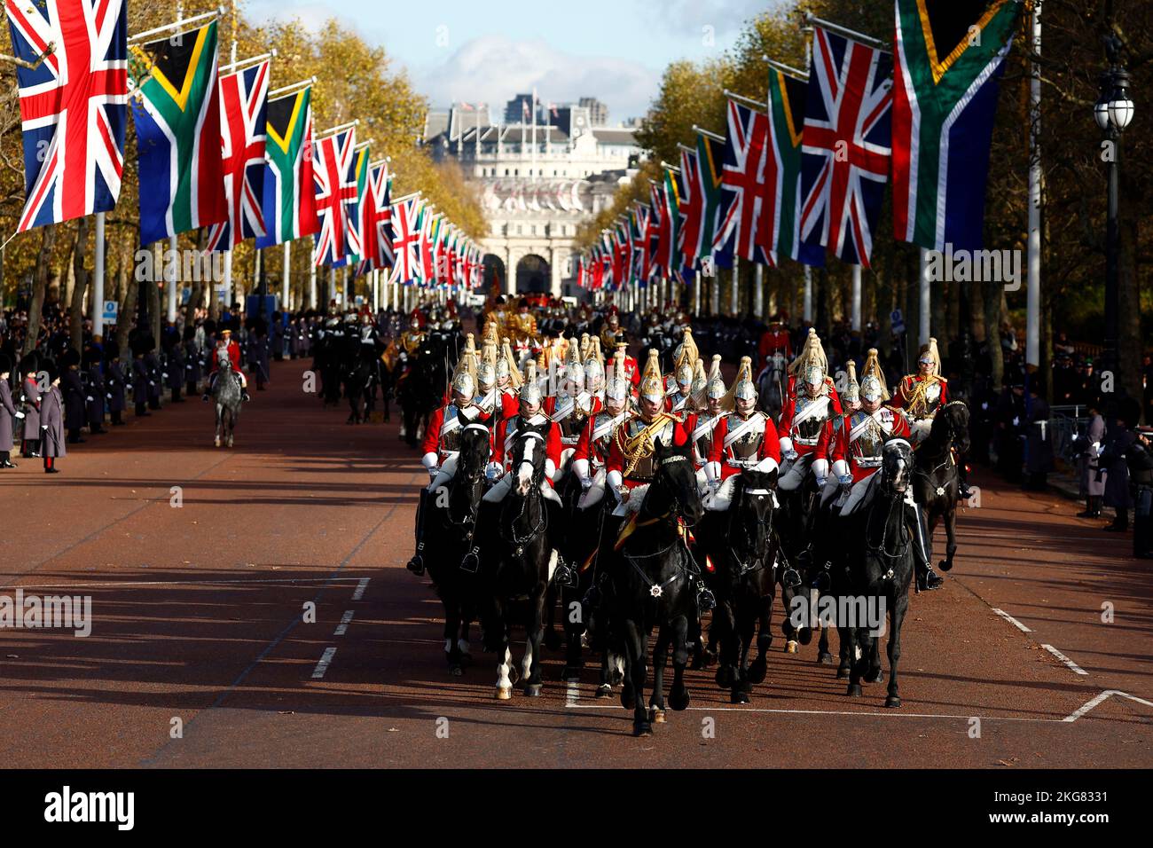 The King's Troop Royal Horse Artillery take part in a procession on The ...