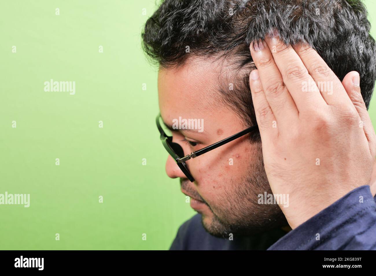 Checking hair combing hair hi-res stock photography and images - Alamy
