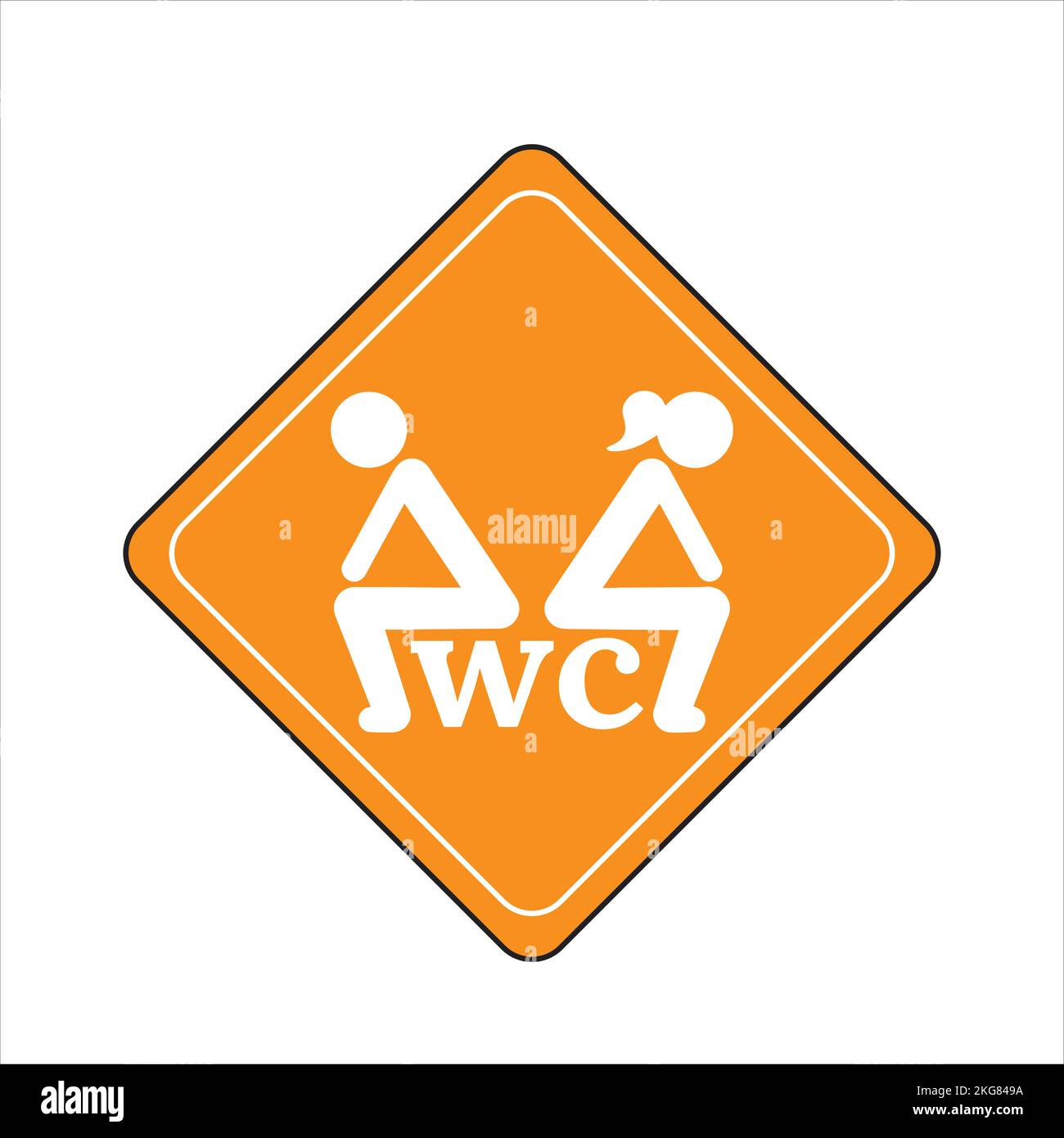 Wc sign concrete hi-res stock photography and images - Alamy