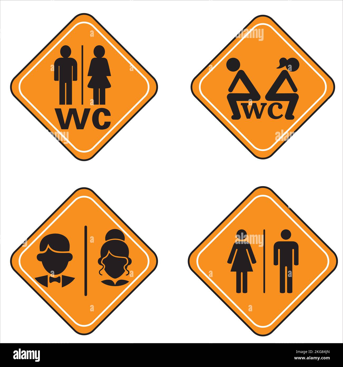 Set toilet signs for men's and women's restroom Wc icon Stock Vector ...