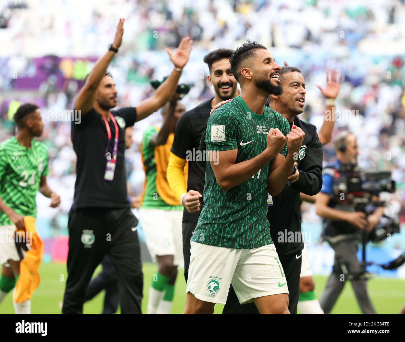 Lusail, Qatar. 22nd Nov, 2022. Saleh Alshehri of Saudi Arabia ...