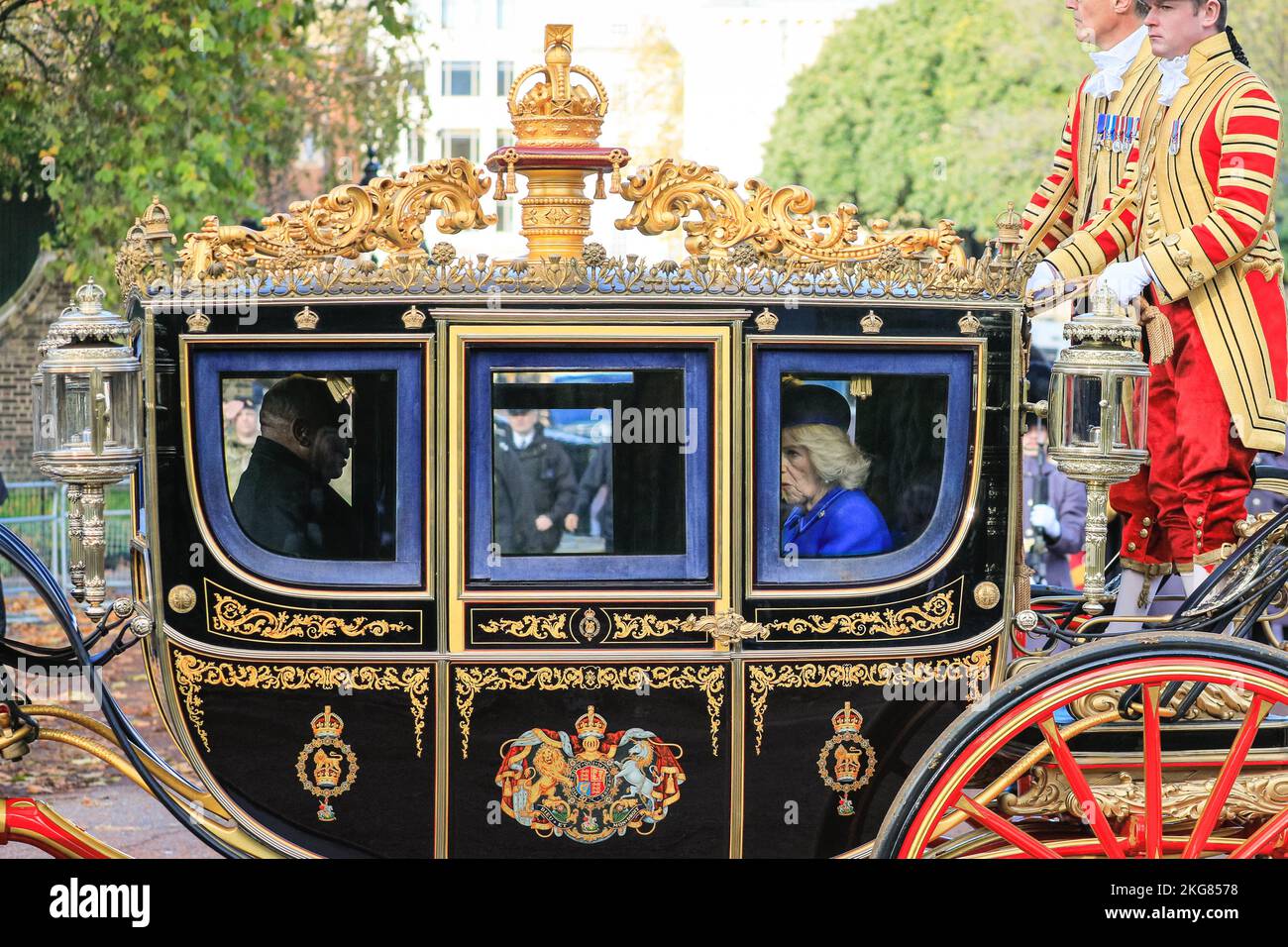 Westminster, London, UK. 22nd Nov, 2022. HM Camilla, the Queen Consort ...
