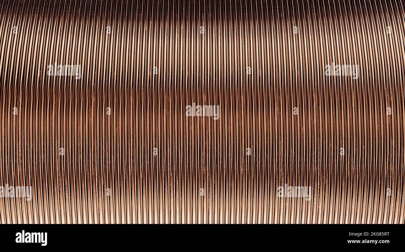 3d rendering roll of copper sheets or heap of copper tapes Stock Photo ...