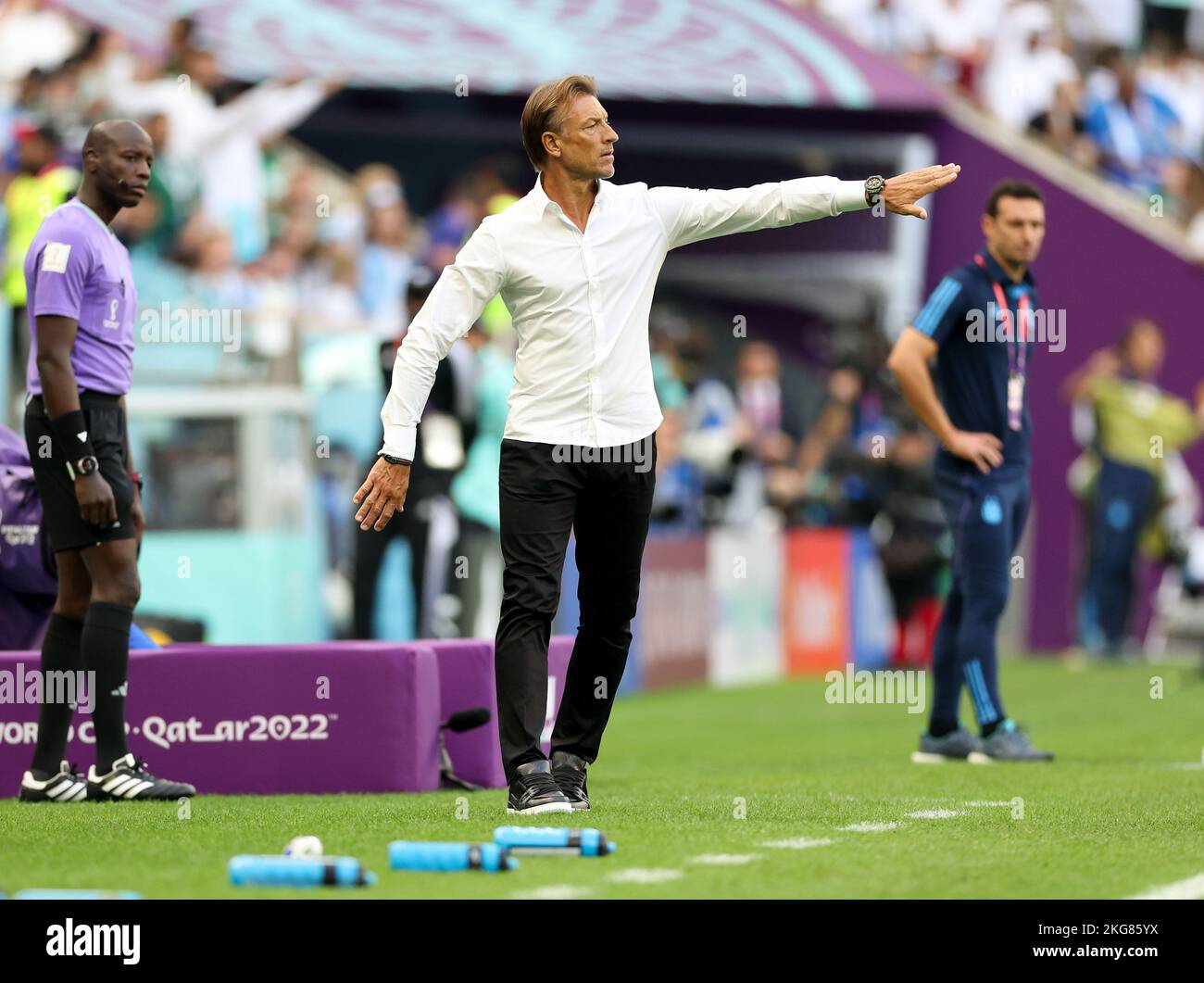 Lusail, Qatar. 22nd Nov, 2022. Herve Renard, head coach of Saudi Arabia ...