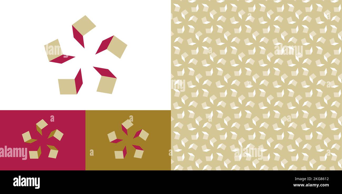 Modern geometric icon graphic and repeat texture pattern. For logo ...