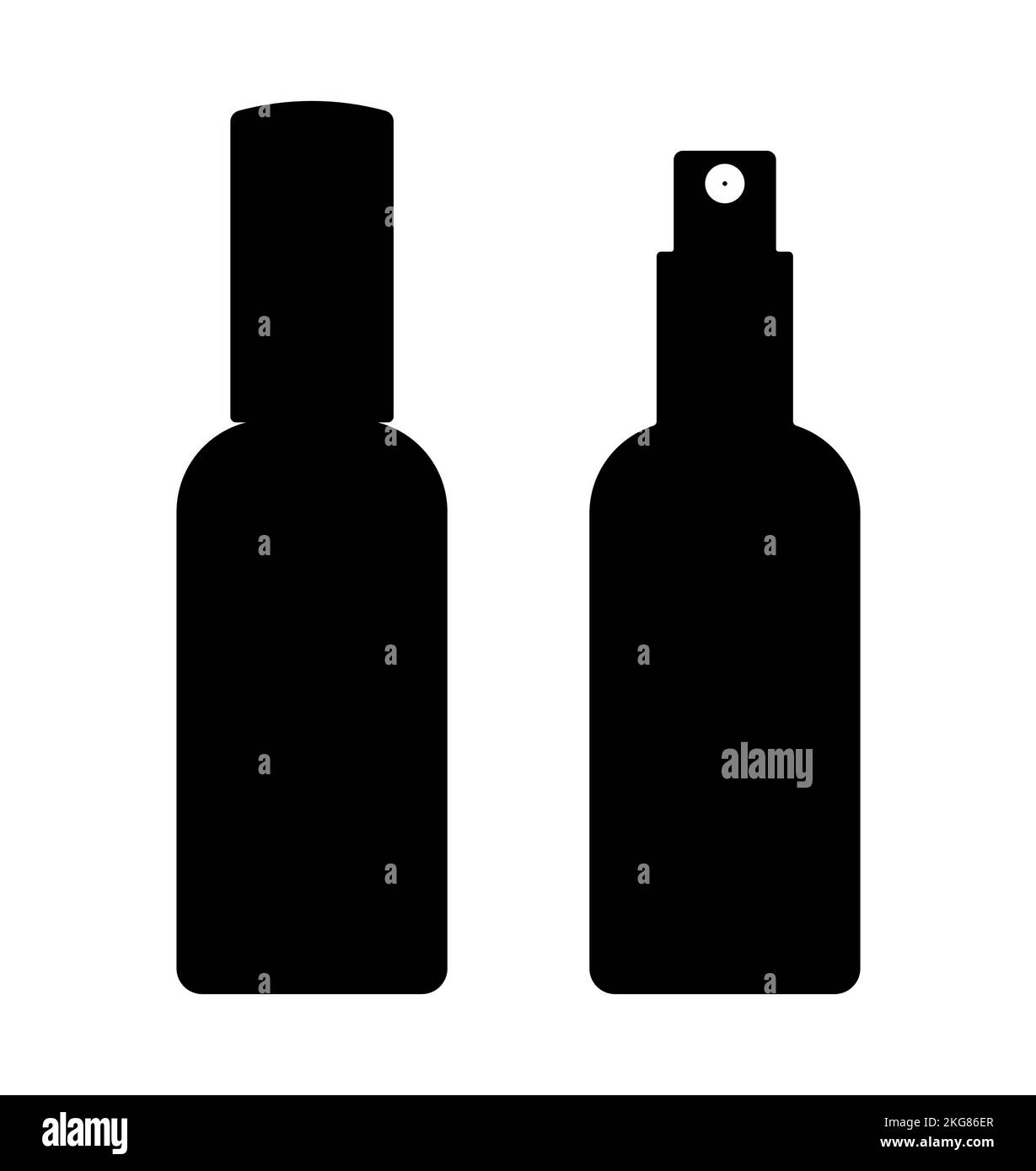 A vector illustration of Cylinder Spray Perfume Bottle silhouette ...