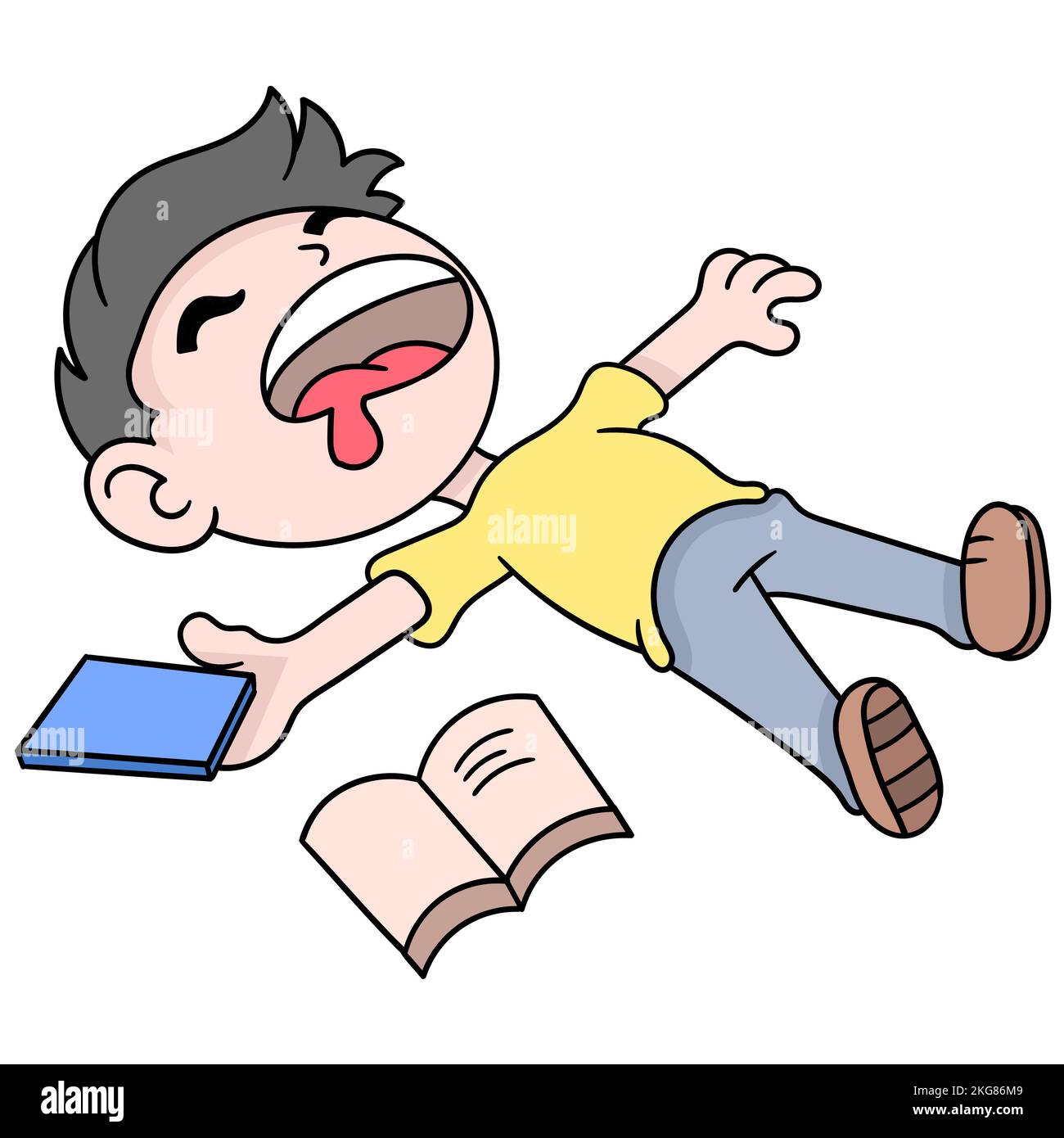 Tired Cartoon Characters