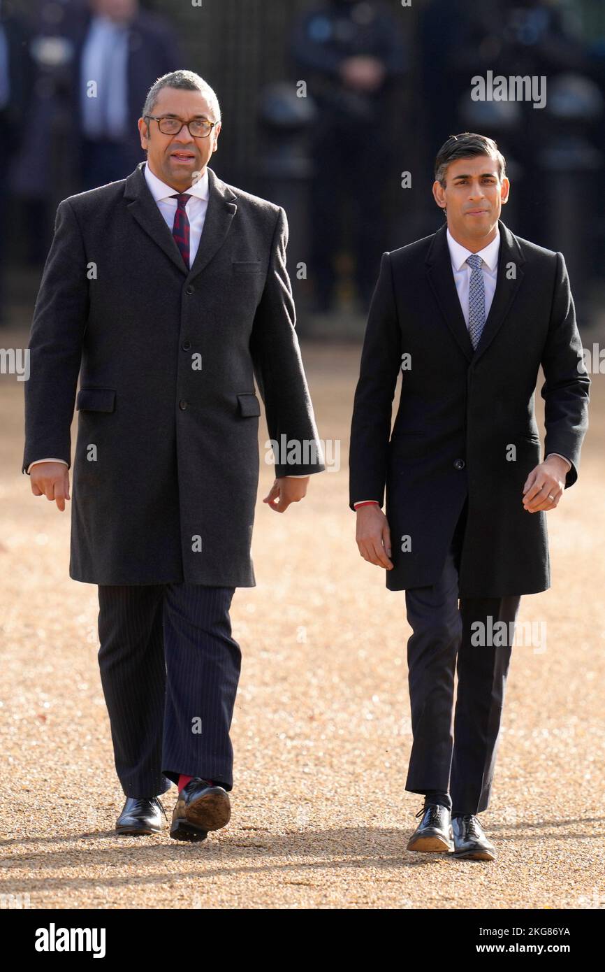 Prime Minister Rishi Sunak and Foreign Secretary James Cleverly (left ...