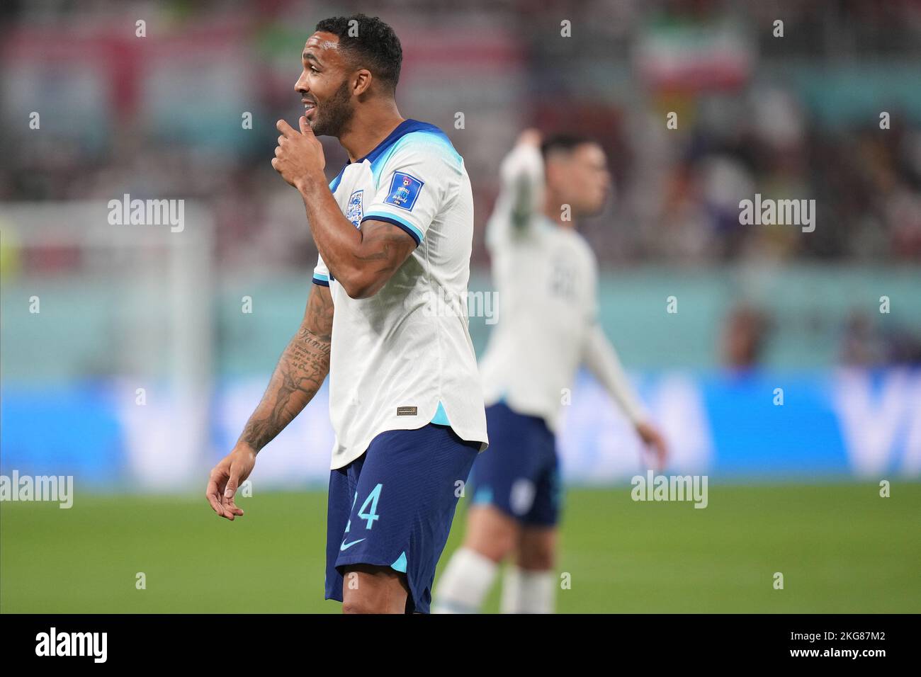 Marcus Rashford and Callum Wilson of England during the Qatar 2022 ...