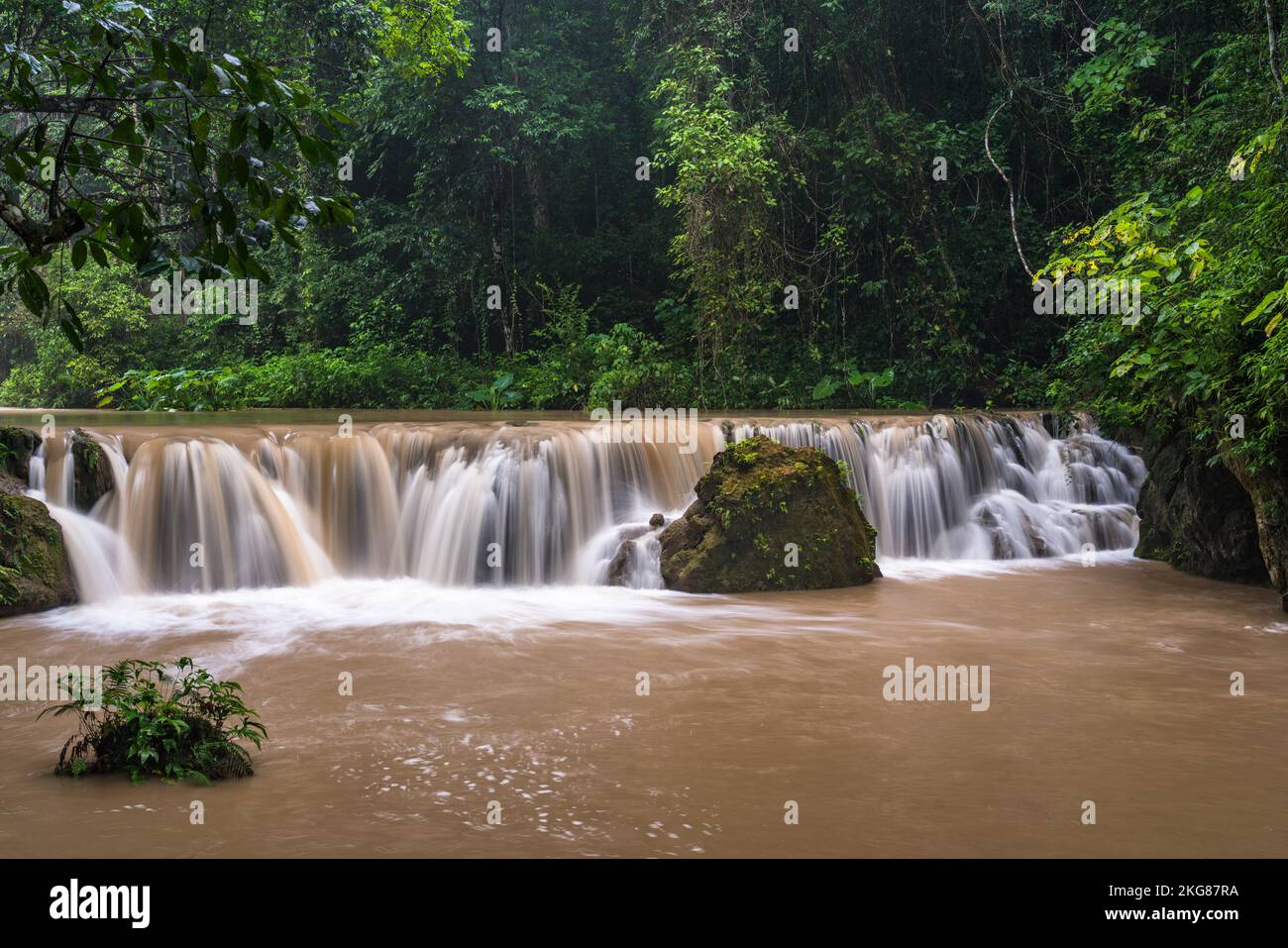 The Magic Waterfalls or Cascadas Magicas on the Rio Copalitilla in the ...