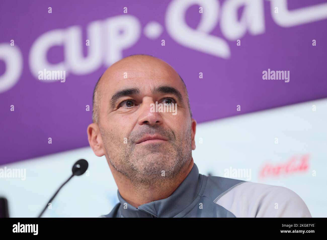 Doha, Qatar. 22nd Nov, 2022. Belgium's head coach Roberto Martinez ...