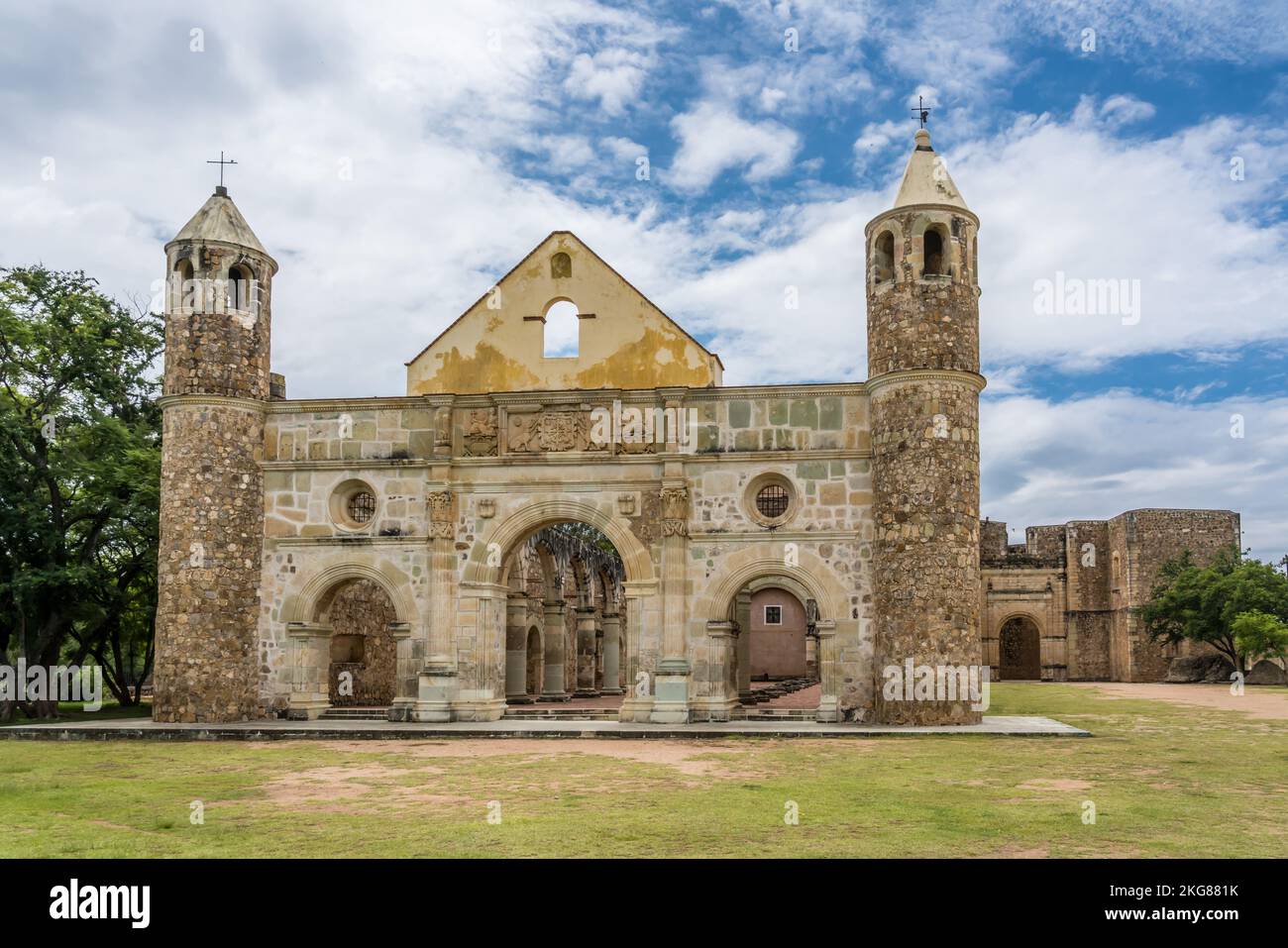 The facade of the Temple and monastery of Santiago Apostal or Saint ...