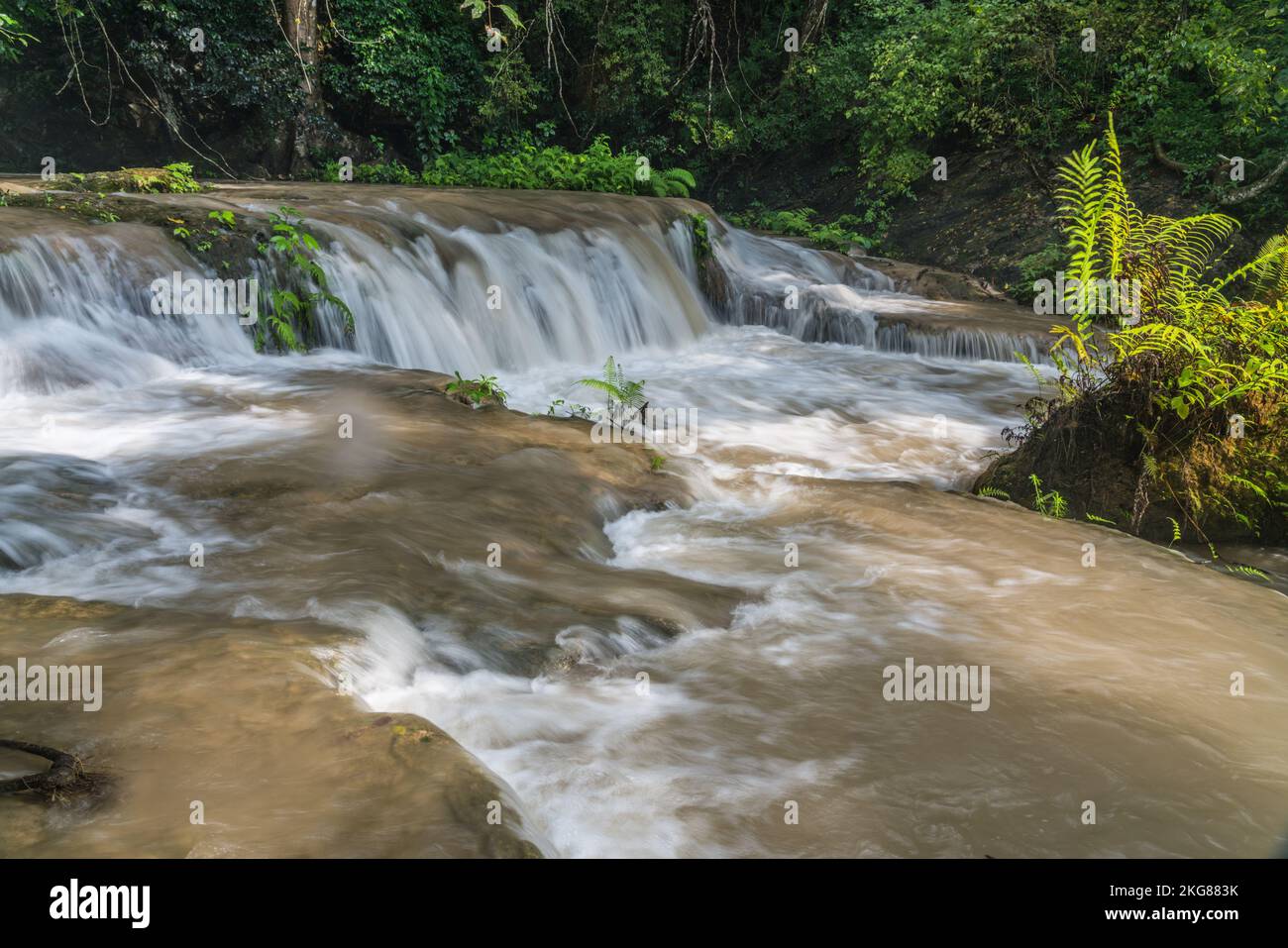The Magic Waterfalls or Cascadas Magicas on the Rio Copalitilla in the ...