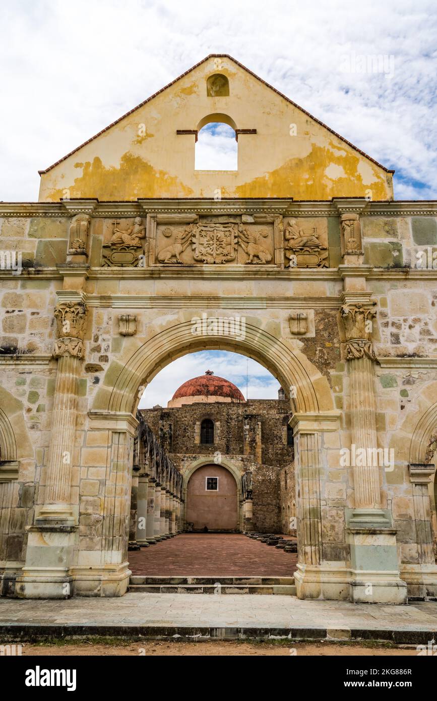 The facade of the Temple and monastery of Santiago Apostal or Saint ...