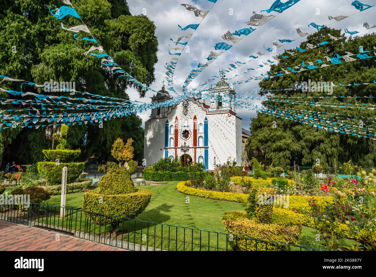 The Tree of Tule, left, & Temple of the Virgin Mary of the Assumption ...