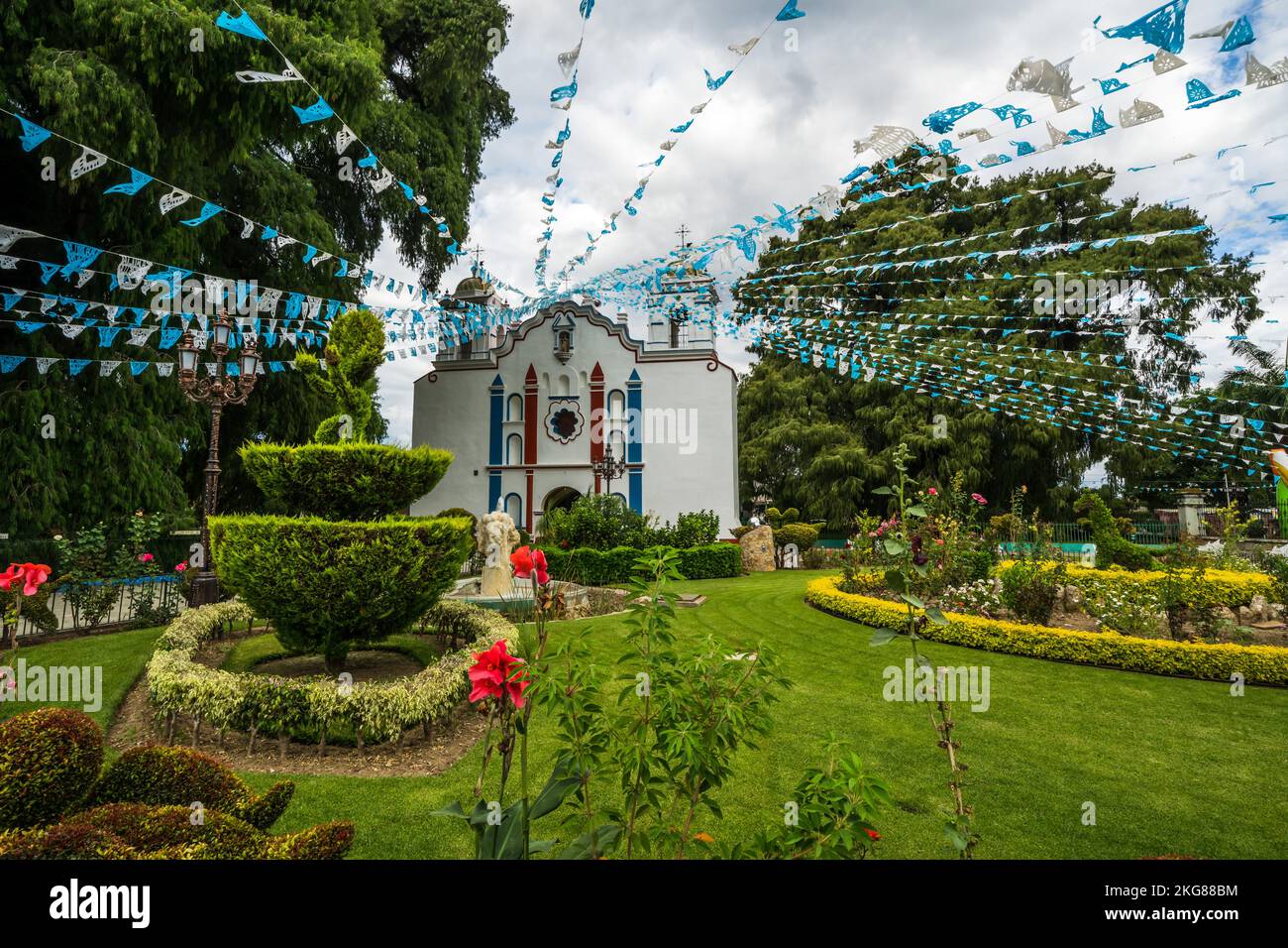 The Tree of Tule, left, & Temple of the Virgin Mary of the Assumption ...