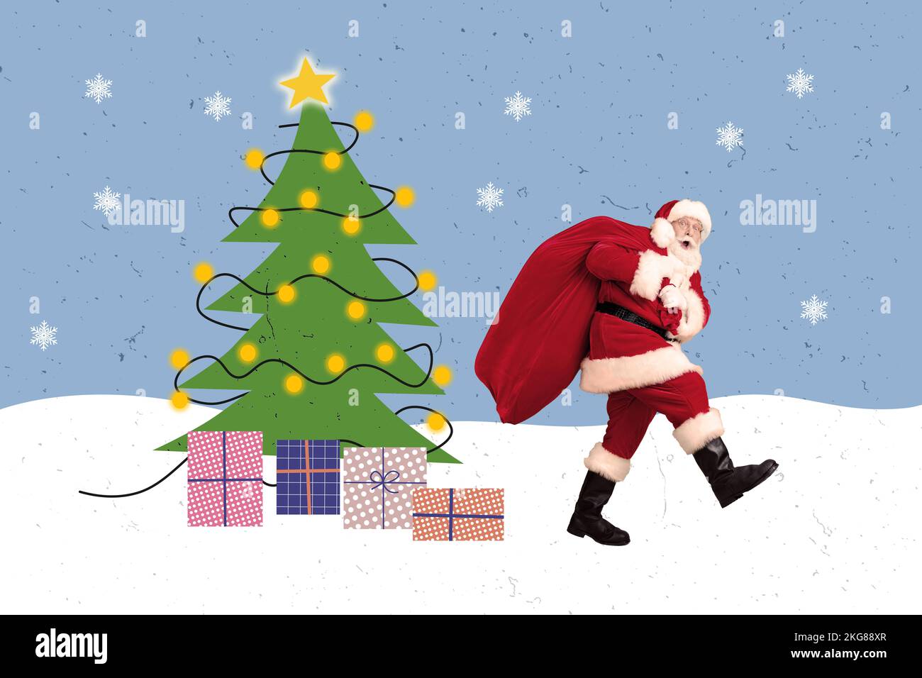 Creative photo 3d collage artwork poster postcard of cartoon person ...