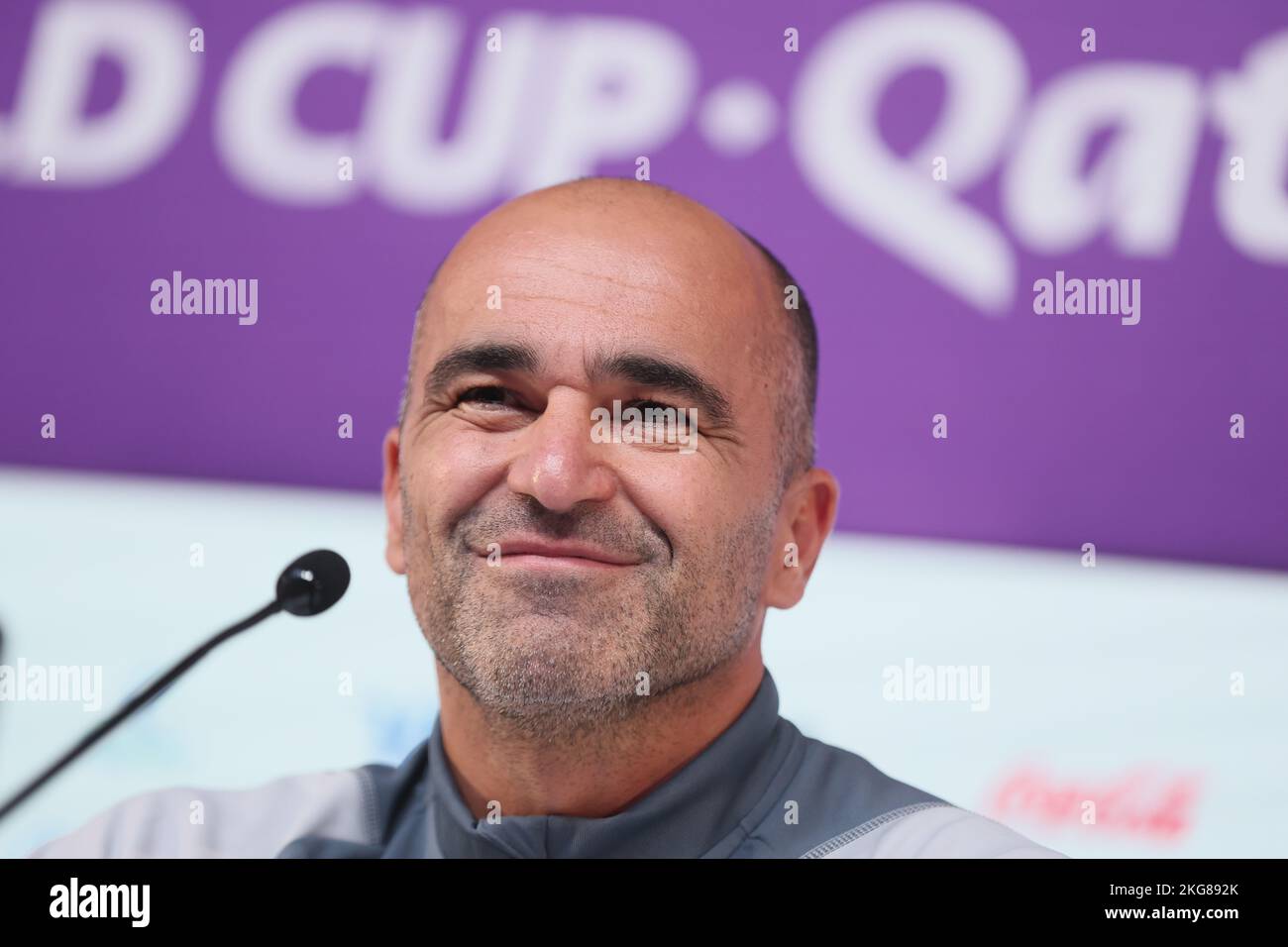 Doha, Qatar. 22nd Nov, 2022. Belgium's head coach Roberto Martinez ...