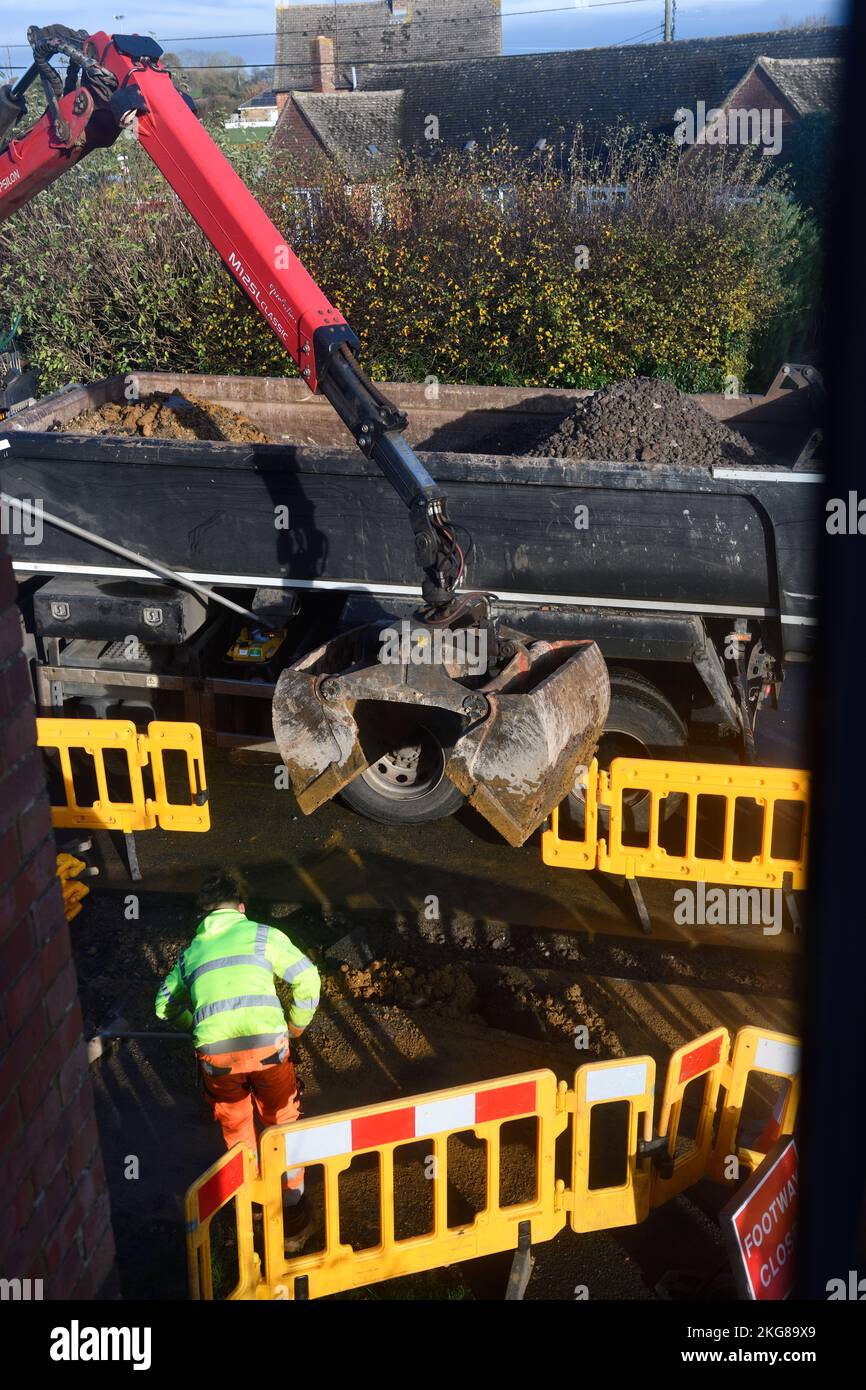 Men at Work Hook Norton Oxfordshire England uk Stock Photo - Alamy