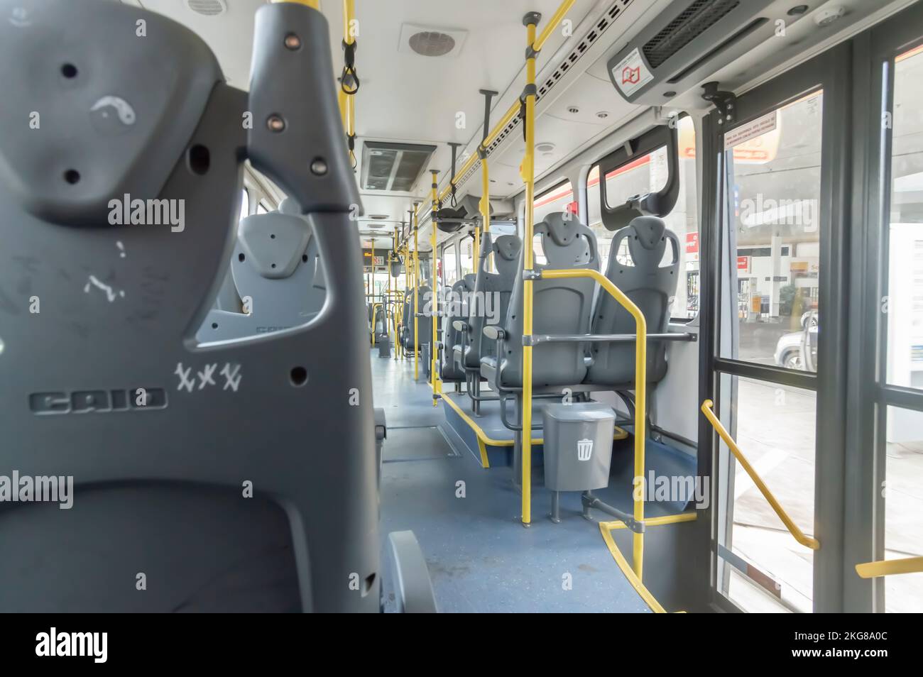 Campinas-sp,brasil-November 21,2022: view from inside an urban bus with ...