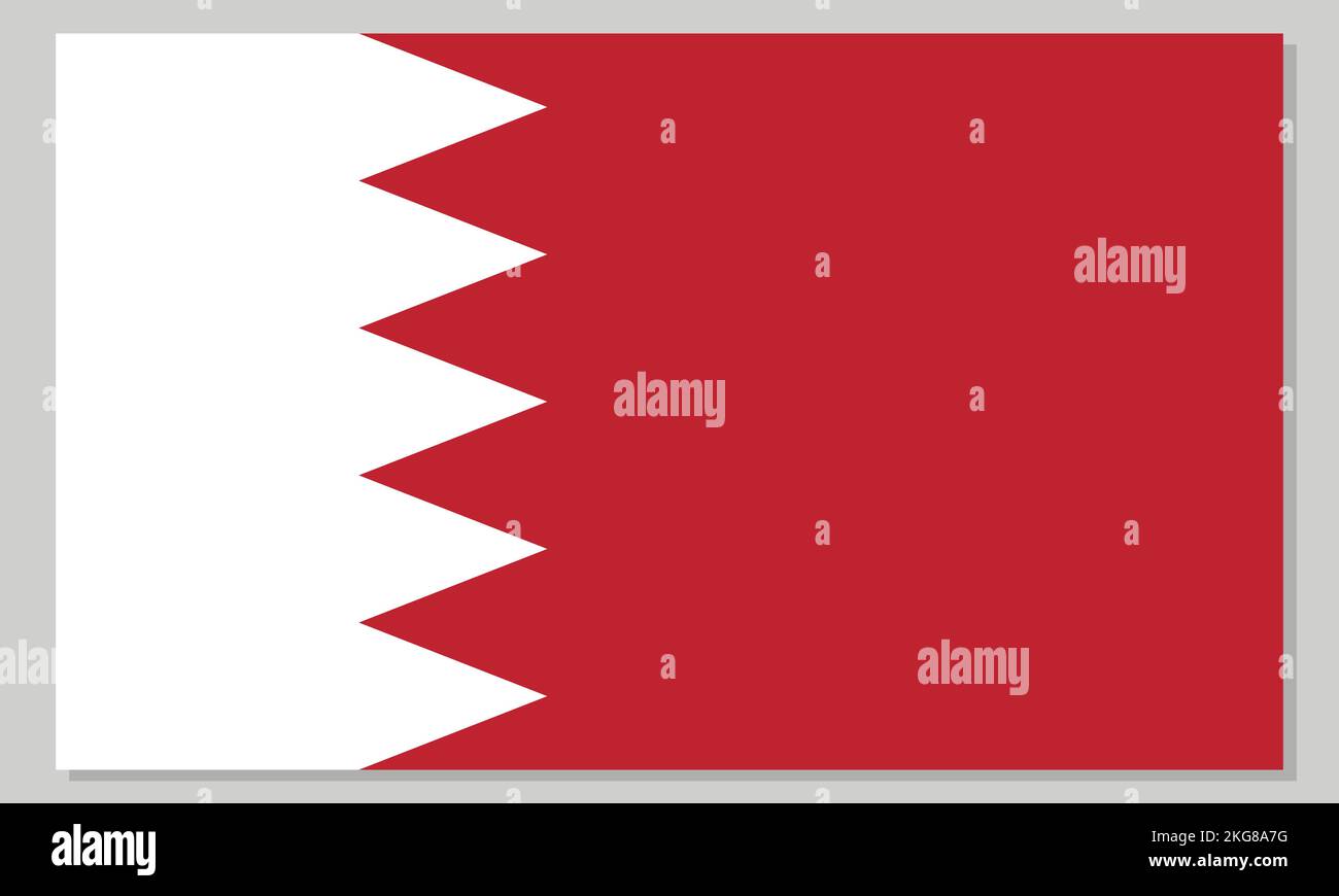 Flag of Bahrain. National symbol in official colors. Template icon. Abstract vector background ...