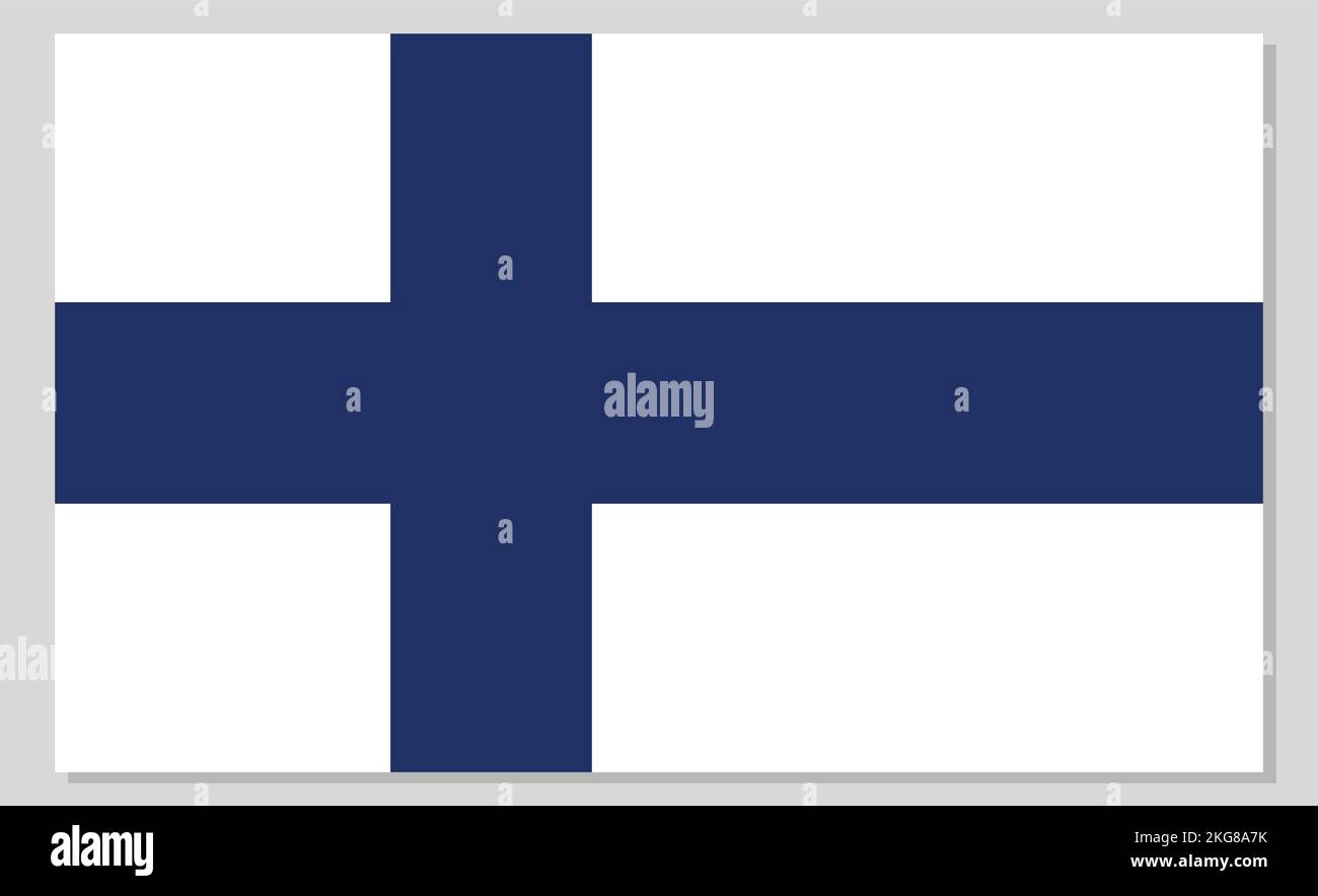 Flag of Finland. Finnish national symbol in official colors. Template ...