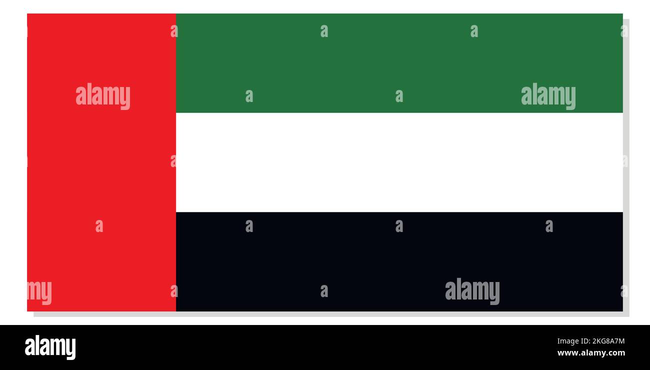 Flag of United Arab Emirates. Arabian national symbol in official ...