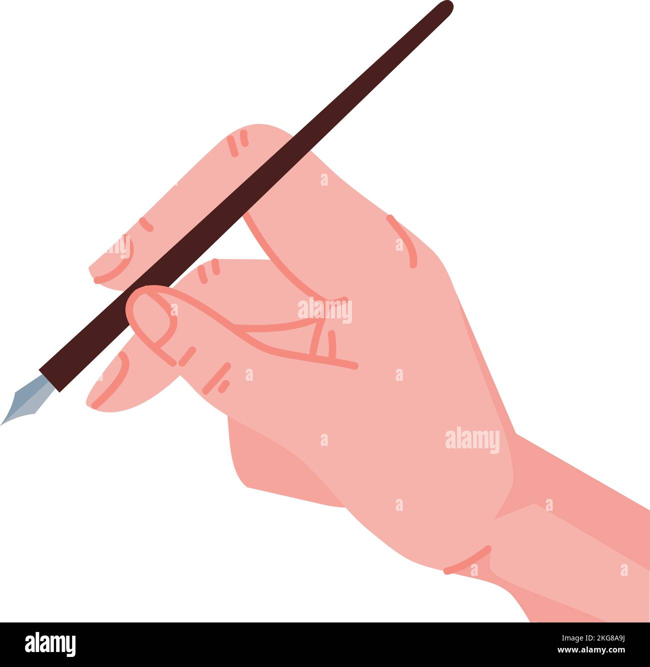 hand writing with fountain pen Stock Vector Image & Art - Alamy