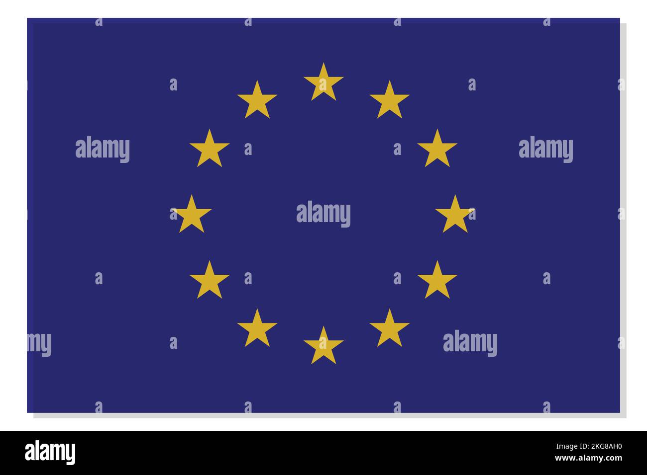 Flag of European Union. EU national symbol in official colors. Template ...