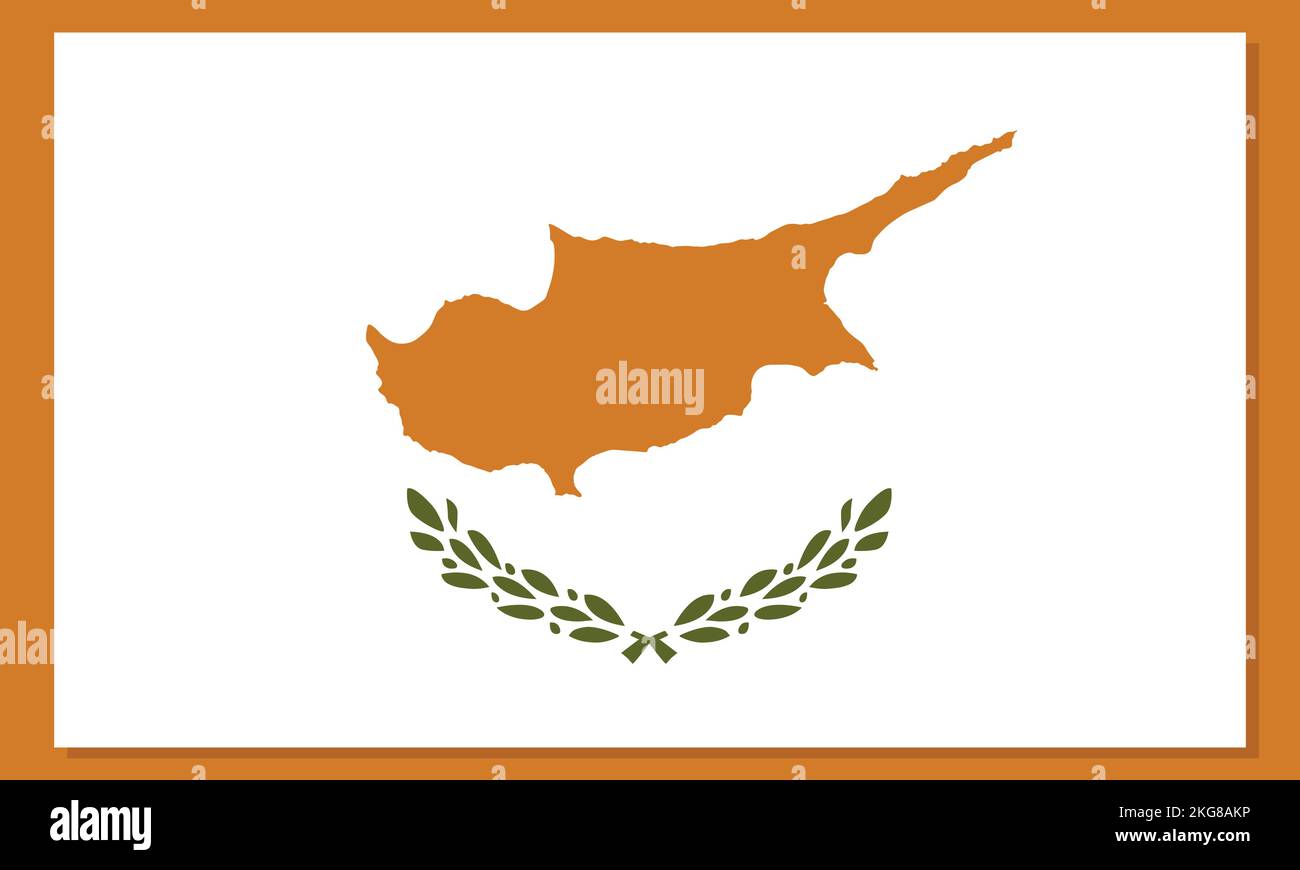 Flag of Cyprus. National symbol in official colors. Template icon ...