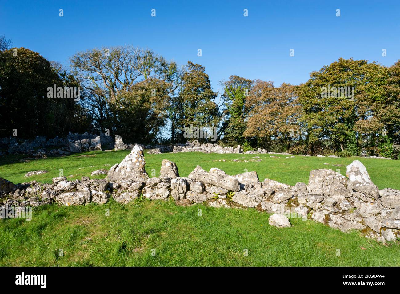 Din Lligwy stone settlement near Moelfre, Anglesey, North Wales Stock ...