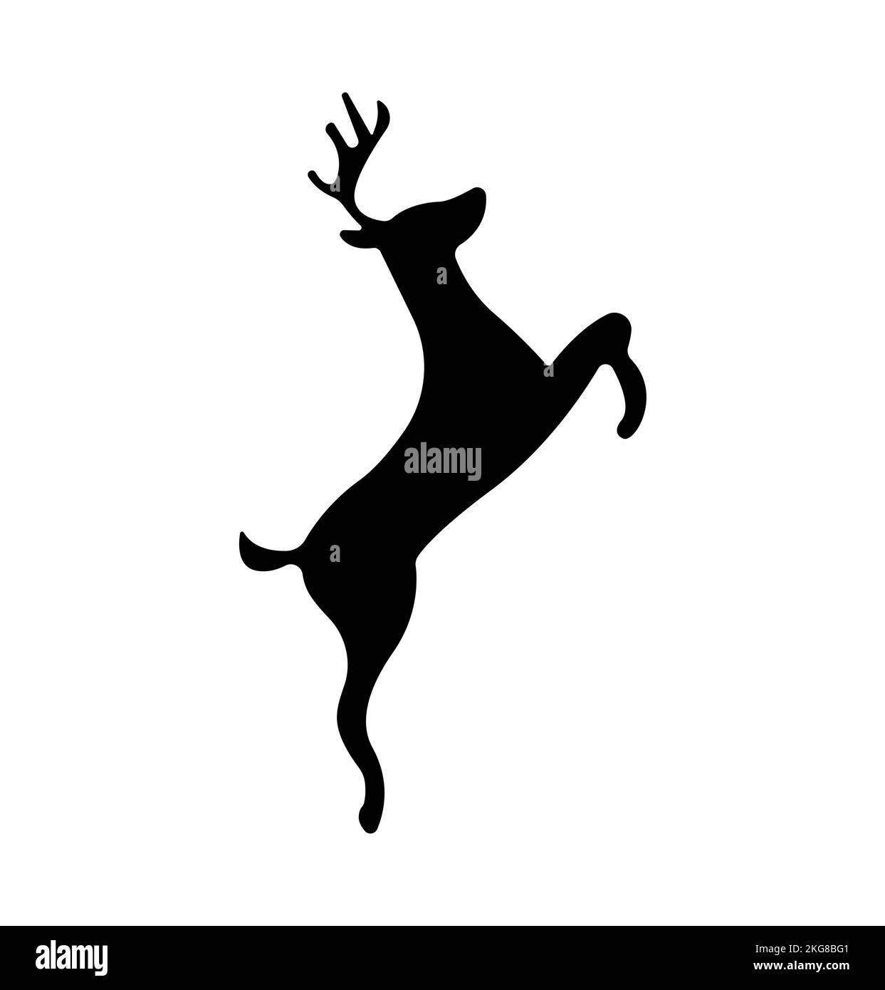 A simple vector illustration of a jumping deer Stock Vector Image & Art ...
