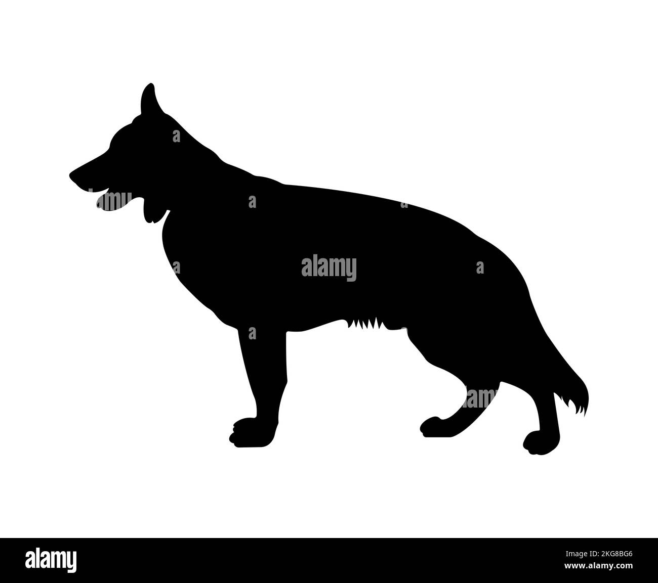 A simple vector illustration of a german shepherd dog Stock Vector ...