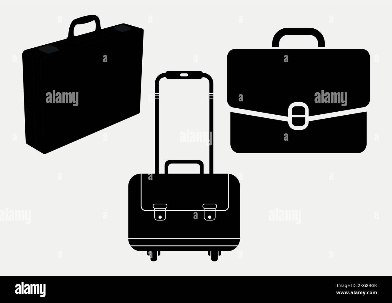 A simple vector illustration set of business briefcases Stock Vector Image & Art - Alamy