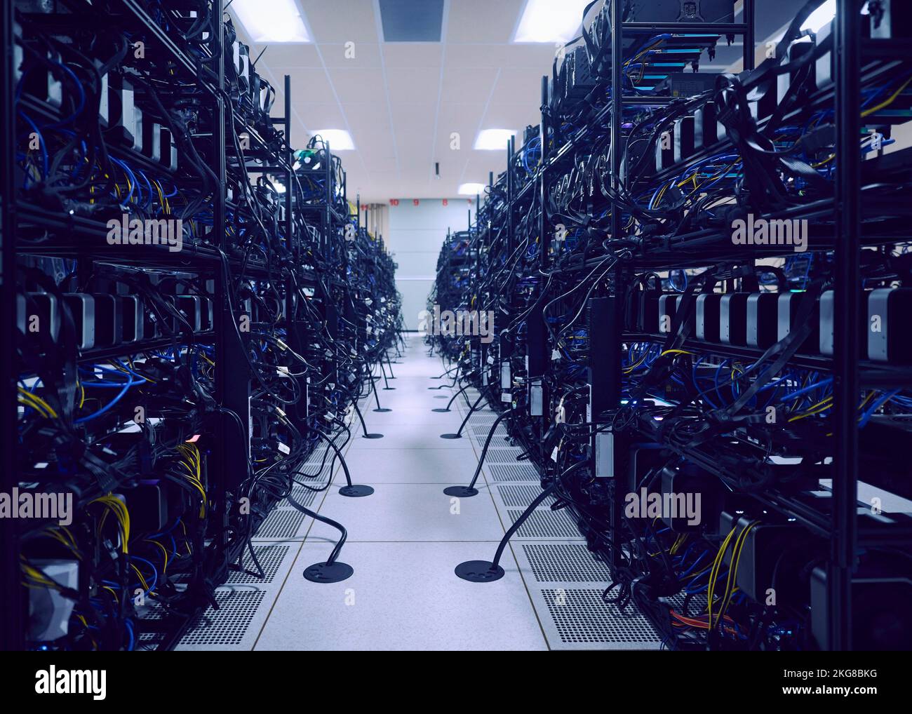 Interior of server room with computer equipment Stock Photo - Alamy