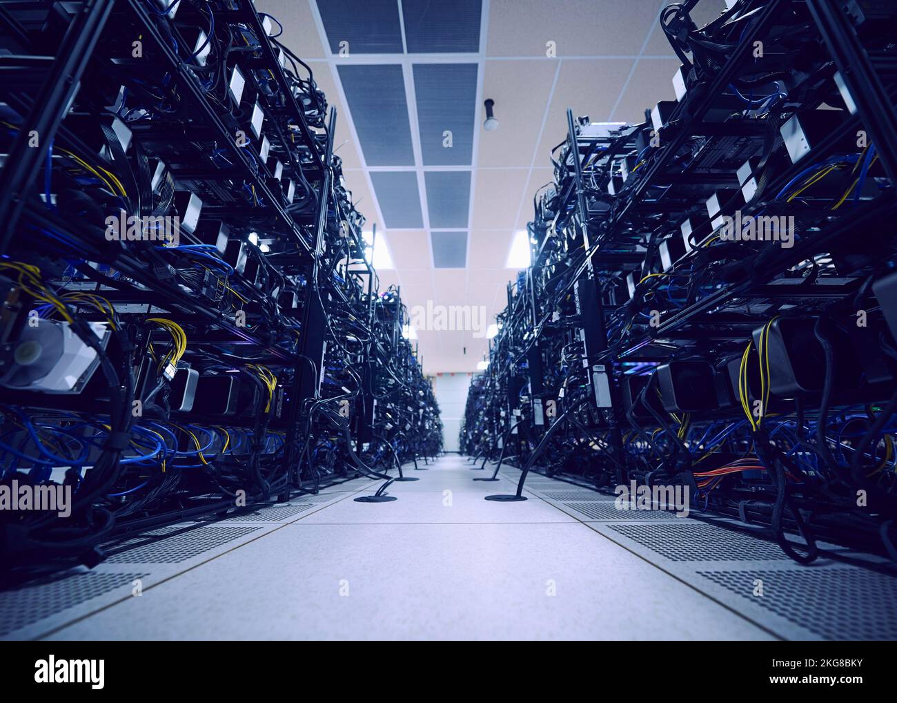 Interior of server room with computer equipment Stock Photo - Alamy